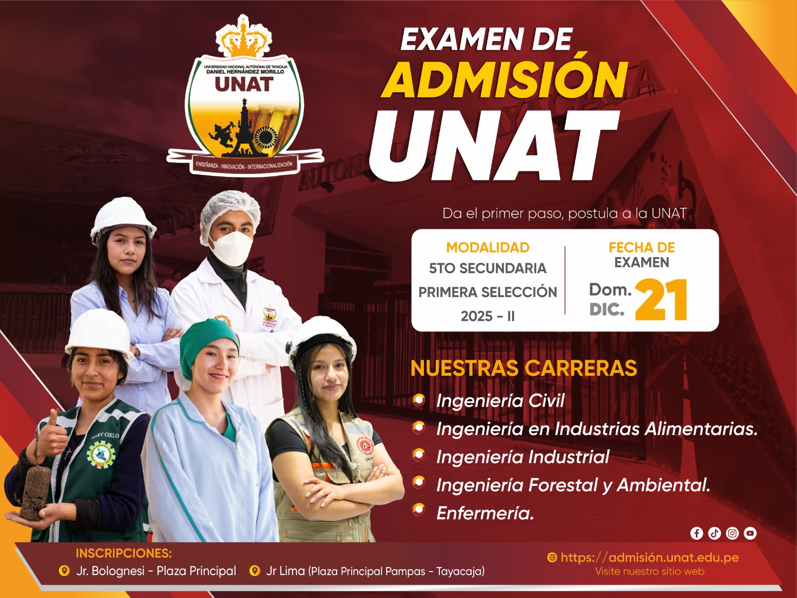 Nosotros – Admisión UNAT